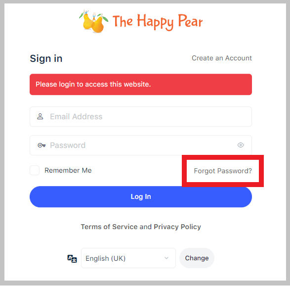 How to login to your Account via The Happy Pear: Healthy Living App